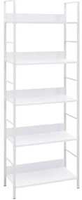 Knihovna s 5 policemi bílá 60x27,6x158,5 cm kompozitní dřevo 288228