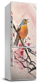 Wallmuralia Nálepka fototapeta lednička Pták na větvi 60x180 cm