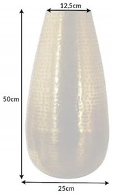 Váza Orient 50Cm Zlatá Tepaná