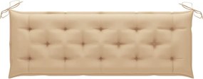 Stohovatelná zahradní lavice s poduškou 159 cm masivní teak 3063324