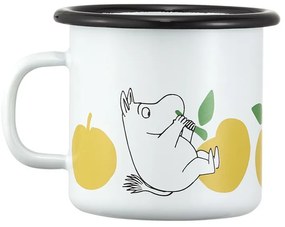 Hrnek Moomin Joyful Apples 0,25l, smalt / bílo-žlutý