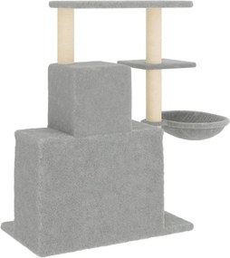 Škrabadlo pro kočky se sisalovými sloupky světle šedé 83 cm 171766