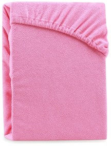 Froté prostěradlo s gumou AmeliaHome Ruby růžové