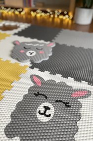 Pěnová podlaha puzzle 12 dílů BERÁNEK A LAMA