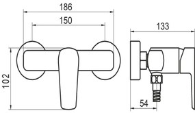 Novaservis - Sprchová baterie METALIA lesklý chrom