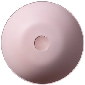 Sapho Sapho, FORMIGO betonové umyvadlo na desku, průměr 39cm, růžová mat, FG321