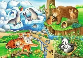 Ravensburger Zvířata v zoo / 2 x 12 dílků / od 3 let