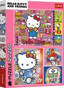 TREFL Puzzle Hello Kitty a přátelé / 2x200 dílků / 41 x 27,5 cm / od 7