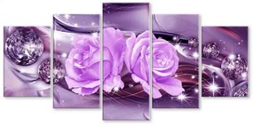Malvis ® Obraz Abstraktní růže fialová Velikost: 150x75 cm