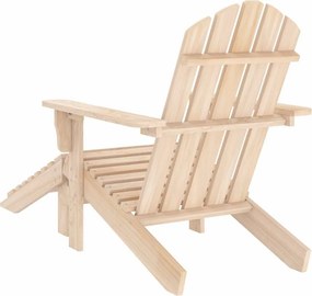 Zahradní židle Adirondack s podnožkou masivní jedlové dřevo 315862
