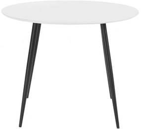 Danish style Jídelní stůl Rex, 100 cm, bílá / černá