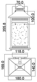 Quoizel QZ-LIVINGSTON2-M - Venkovní svítidlo LIVINGSTON 2xE14/40W/230V IP44