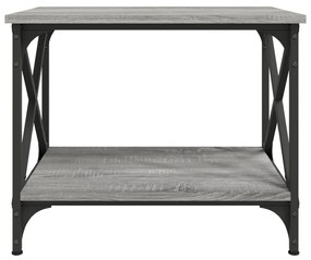 Odkládací stolek šedý sonoma 55 x 38 x 45 cm kompozitní dřevo - Default Title