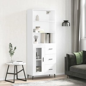 vidaXL Skříň highboard 69,5 x 34 x 180 cm kompozitní dřevo [3189529] Barva: Bílá