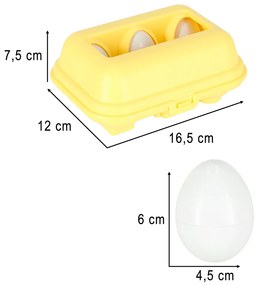 Creative Corner vzdělávací puzzle třídič tvarů vajíček montessori ovoce zelenina 6ks