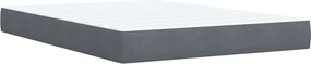 Box spring postel s matrací tmavě šedý 140 x 190 cm samet 3287735