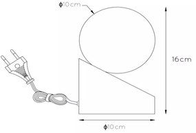 Lucide 45561/01/70 - Stolní lampa LEN 1xG9/33W/230V