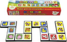 _Ostatní 1_ HRA Baby domino obrázkové moje první zvířátka set 28 kamenů plast pro miminko 50000216