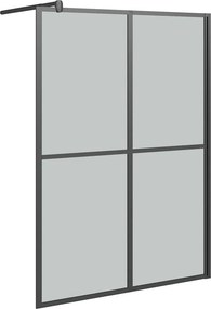 Zástěna do průchozí sprchy 140 x 195 cm tmavé tvrzené sklo 151888