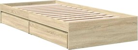 Rám postele se zásuvkami dub sonoma 75x190 cm kompozitní dřevo 3280715