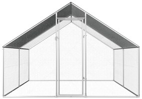 vidaXL Marketos Venkovní klec pro kuřata 2,75 x 4 x 1,92 m pozinkovaná ocel