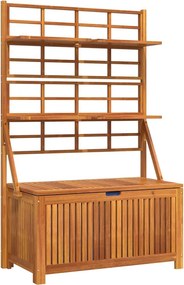 Úložný box s treláží 99 x 50 x 160 cm masivní akáciové dřevo 318760