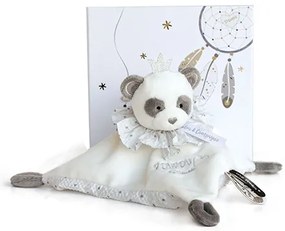 Doudou Dárková sada - plyšový muchláček panda 20 cm