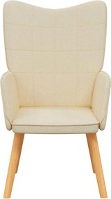 Relaxační křeslo krémové textil 327921