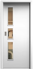 SAPELI ELEGANT KOMFORT M33 - LAKOVANÉ - POSUVNÉ DVEŘE VČ. ZÁRUBNĚ -  Barva ral Průchozí šířka (cm): 100, Průchozí výška (cm): 210, Typ skla: Planibel bronz