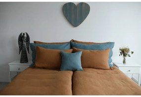 Nelly Lněný povlak na přikrývku - hnědý Rozměr: 140/220 CM ZIP