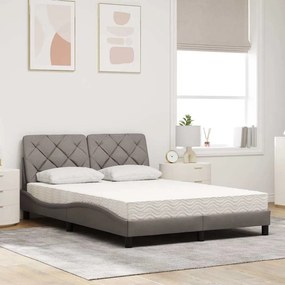 Postel s matrací taupe 140 x 190 cm textil 3310738