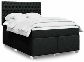 Box spring postel s matrací černá 140 x 190 cm textil 3292792