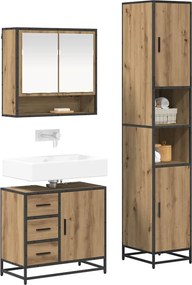 Sada koupelnového nábytku 3 ks Artisanový dub 3402549