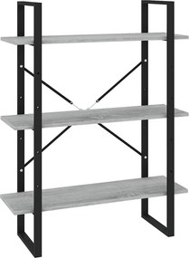Knihovna s 5 policemi šedá sonoma 80x30x175 cm kompozitní dřevo 3114017