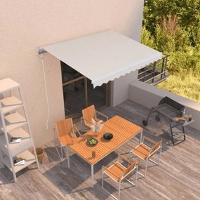 Automatická zatahovací markýza 350 x 250 cm krémová 3068887