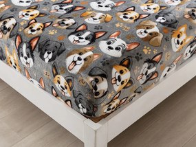 XPOSE® Mikroplyšové prostěradlo DOGS Exclusive 180x200 cm
