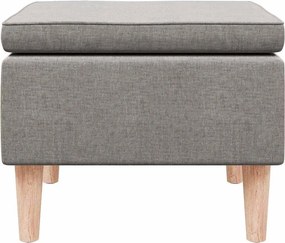 Stolička s dřevěnými nohami taupe textil 329454