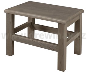 Drewmax KT254 - Dřevěná stolička v.26cm - Šedá