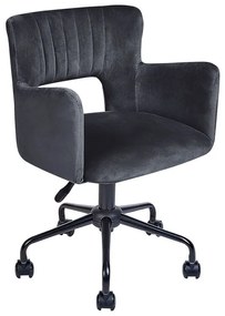 Sametová kancelářská židle černá SANILAC Beliani