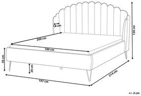 Manželská postel 180 cm Alise (béžová) (s roštem). 1077505
