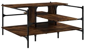 vidaXL Konferenční stolek kouřový dub 100x100x48,5 cm kompozitní dřevo