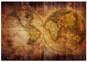 Fototapeta - World on old map