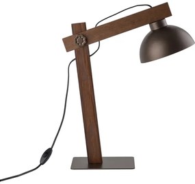 Stolní lampa OSLO 1xE27/15W/230V ořech/hnědá