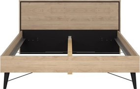 Dvoulůžková postel bez roštu v přírodní barvě 160x200 cm Ry – Tvilum