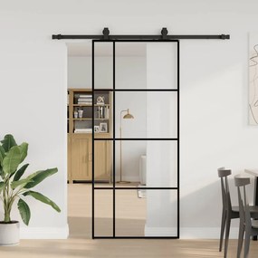 Posuvné dveře se sadou kování černé 90x205 cm ESG Glass 3375810