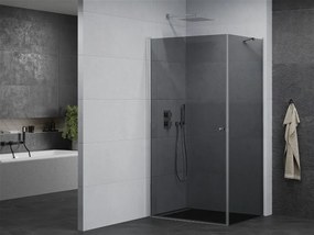 Mexen Pretoria, sprchový kout 100 (dveře) x 80 (stěna) cm, 6mm šedé sklo, chromový profil, 852-100-080-01-40