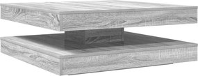 Konferenční stolek otočný o 360º šedý sonoma 90x90x34,5 cm 3321356