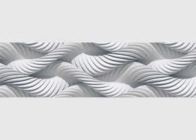 Samolepící bordura na zeď 3D Bílá Pletená Lana | 5 m x 13.8 cm | DWB8228