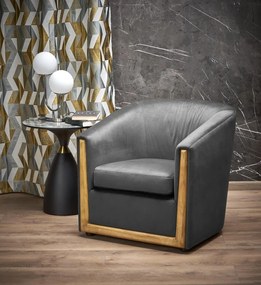 Designové křeslo ENRICO — látka, šedá