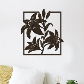 dřevo života Dřevěná dekorace na stěnu LILIE I Zvolte rozměr (cm): 37x40, Zvolte barvu dekoru: Wenge